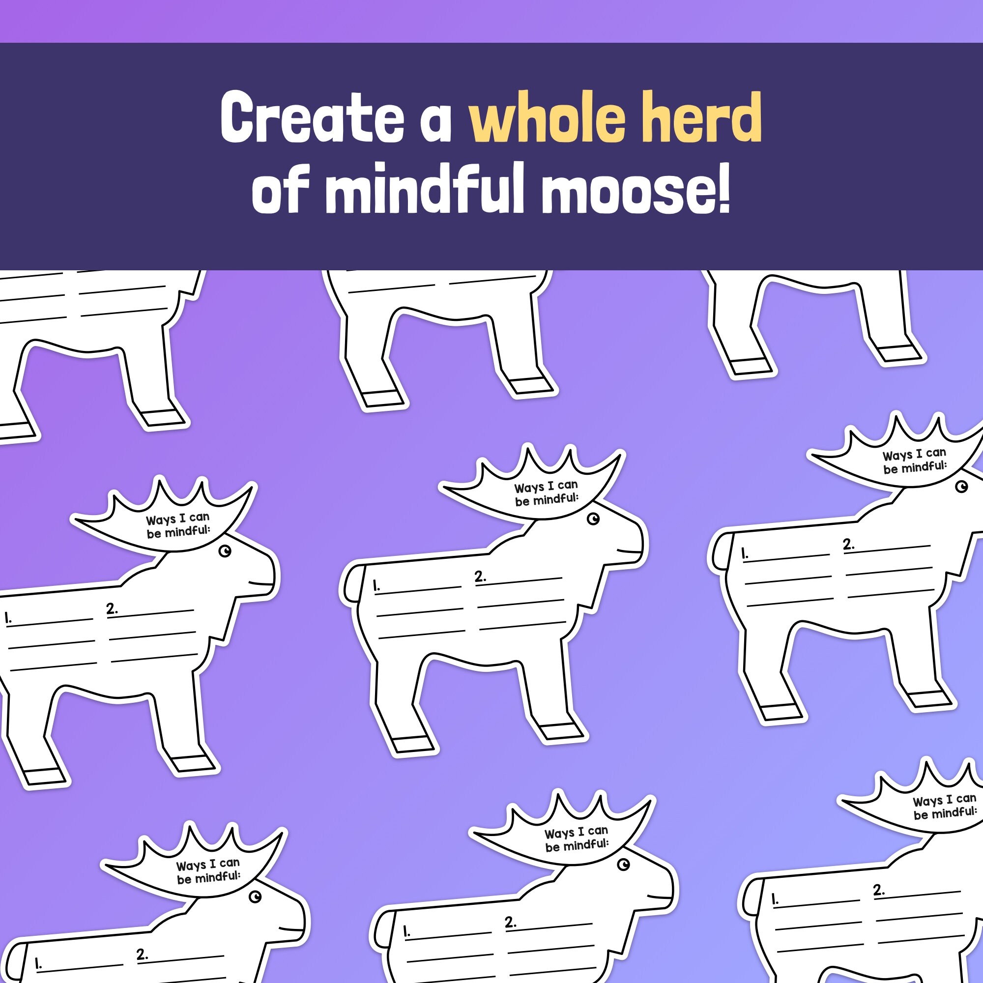 Winter Bulletin Board Mindfulness Craft 1st, 2nd, 3rd Grade Mindful ...