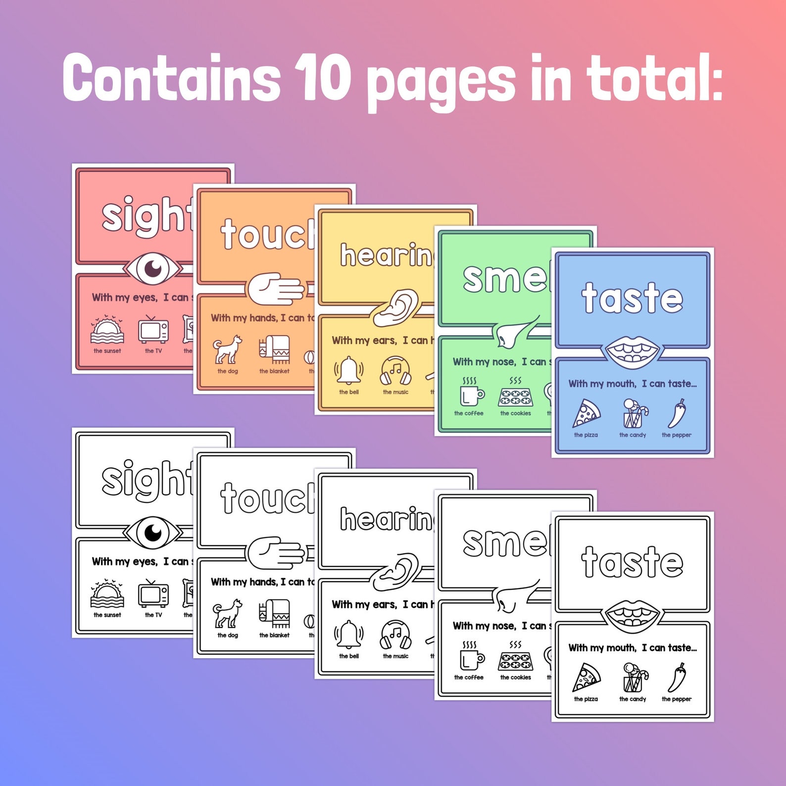 5 Senses Posters | K, 1st, 2nd Grade Five Senses Bulletin Board Decor ...