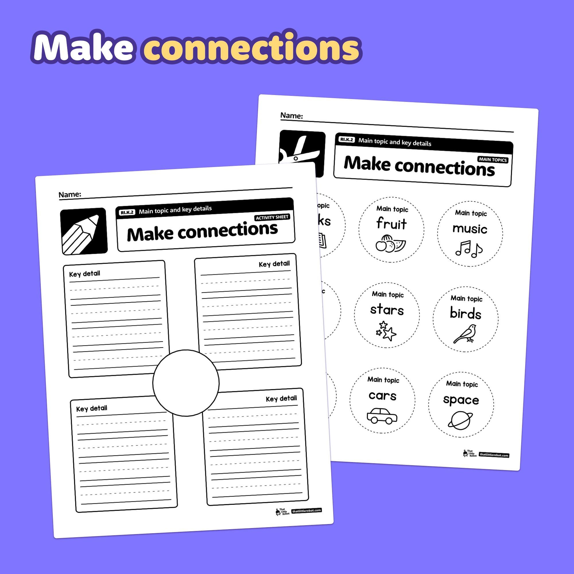 Main Topic and Key Details Worksheets | Kindergarten Reading ...