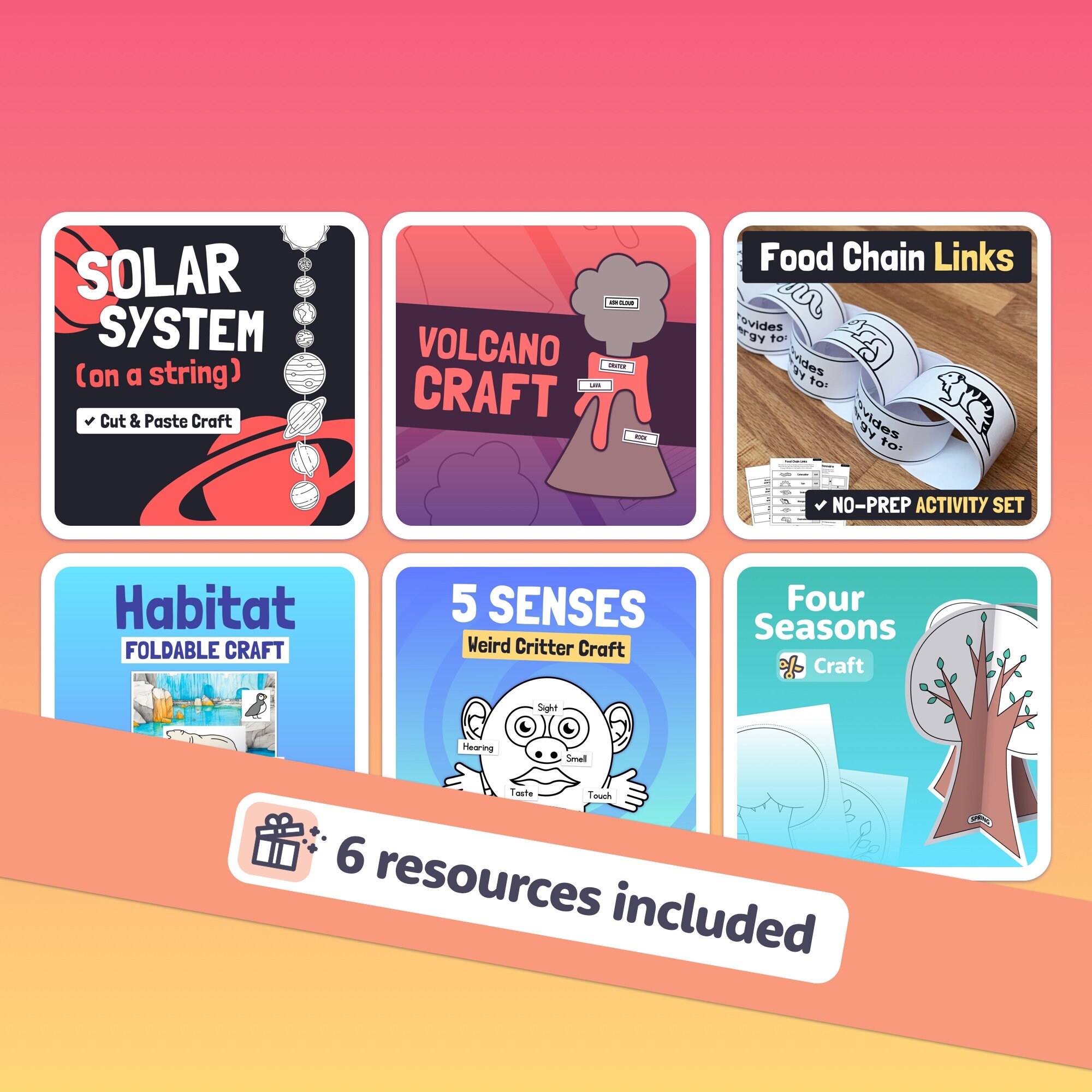 Low Prep Science Crafts Bundle 1st Grade Science, 2nd Grade Science ...