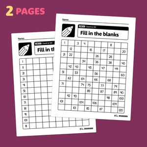 Count to 120 Worksheets | 1st Grade Place Value Math, Numbers ...