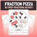Fraction Pizza Craft | Beginner Fractions Activity, Cut and Paste ...