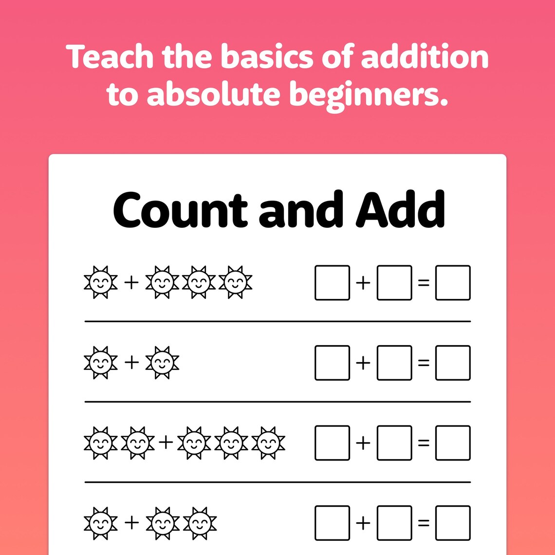 Addition Within 5 Worksheets Kindergarten Addition Worksheets, Pre-k ...