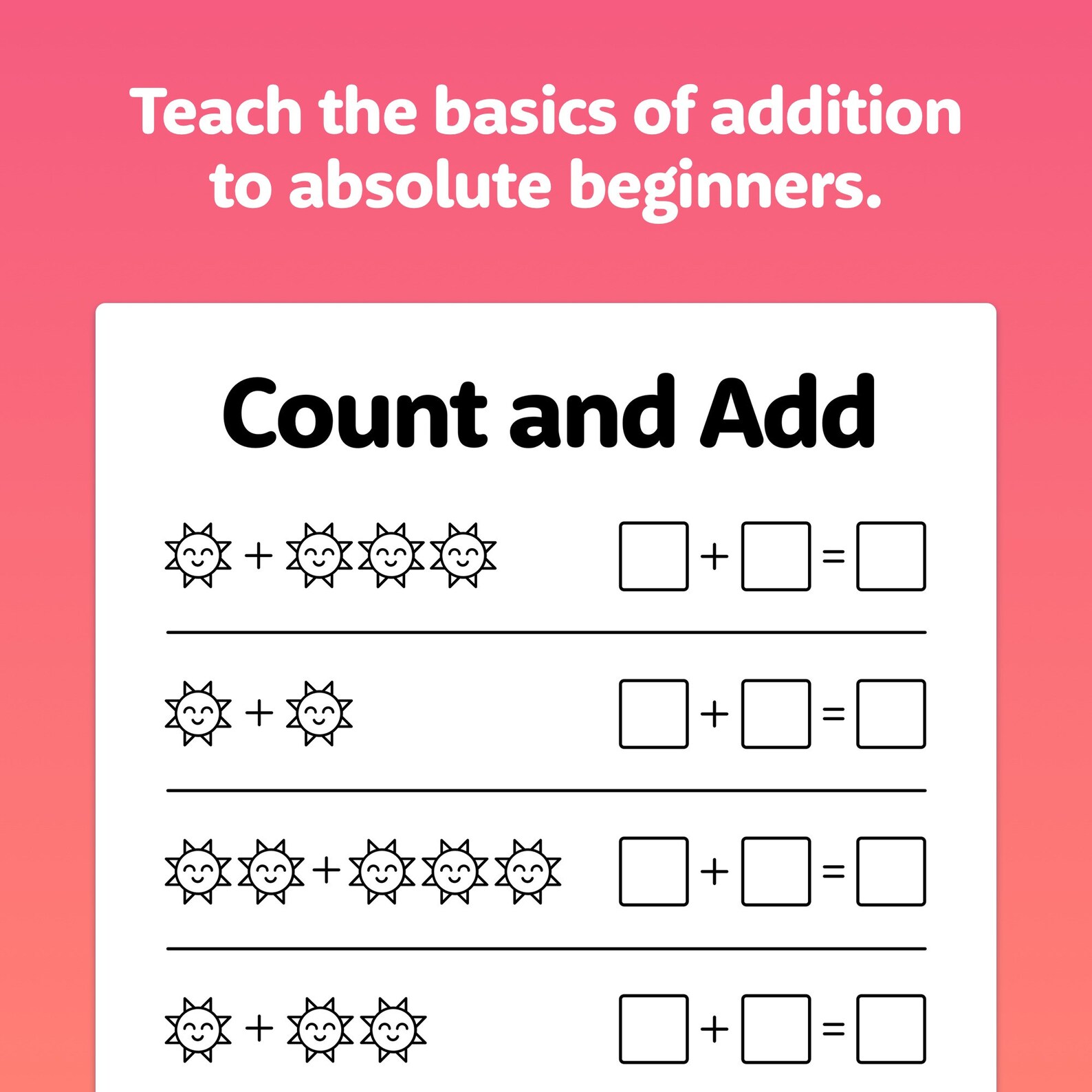 Addition Within 5 Worksheets Kindergarten Addition Worksheets, Pre-k ...