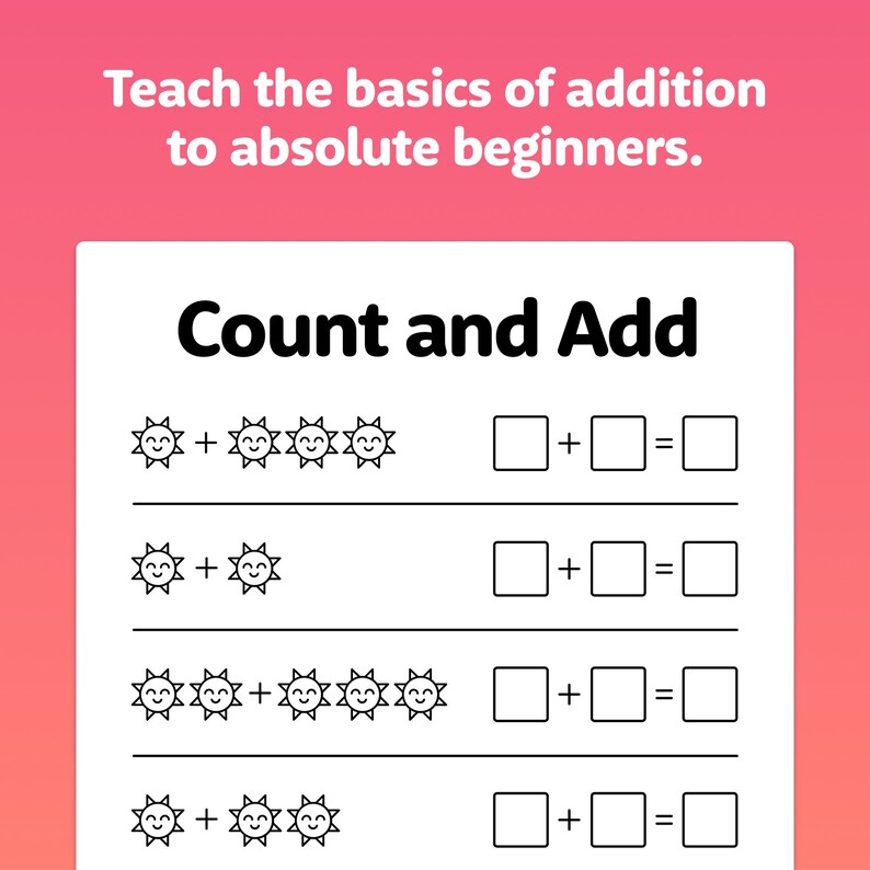 Addition Within 5 Worksheets Kindergarten Addition Worksheets, Pre-k ...
