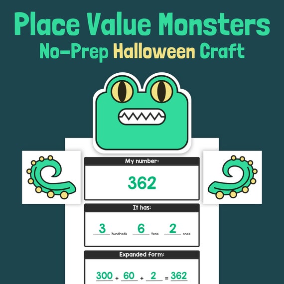 Place Value Worksheets Halloween Place Value Skeletons | Halloween