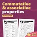 1st Grade Commutative Property & Associative Properties Worksheets | 1 ...