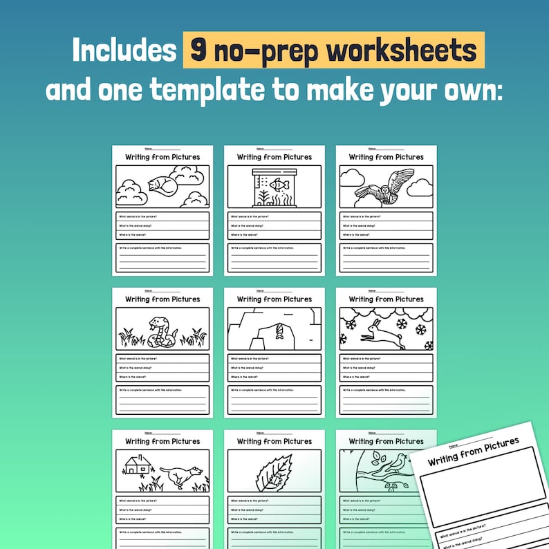 Sentence Writing Worksheets | K-3rd Grade Sentence Structure Activities ...