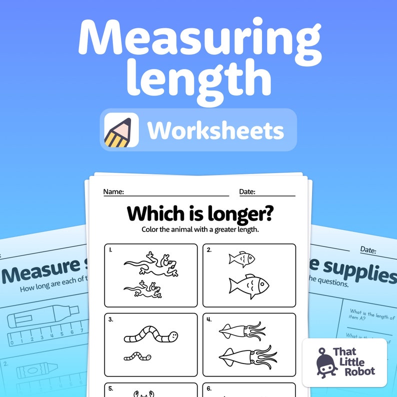 Measuring Length Worksheets | 1st Grade Length, 2nd Grade Length ...