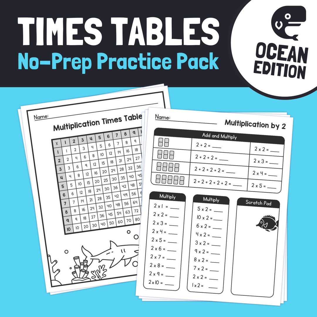 Times Tables Worksheets | 2nd & 3rd Grade 1-10 Multiplication Facts ...