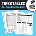 Times Tables Worksheets | 2nd & 3rd Grade 1-10 Multiplication Facts ...