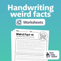 Write the Sentence Worksheets, Handwriting Trace Fun Facts, Printable ...