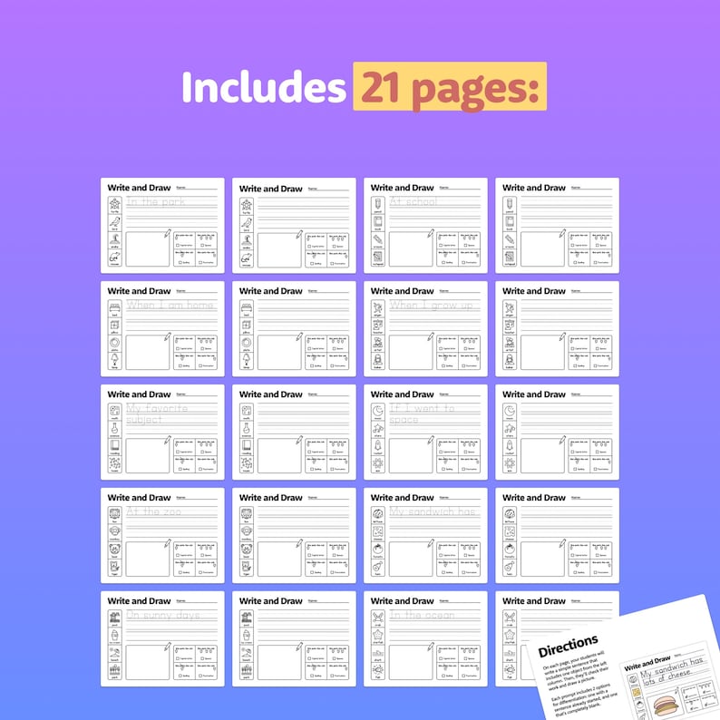 No Prep Writing Prompts for Kindergarten & 1st Grade | Writing With ...