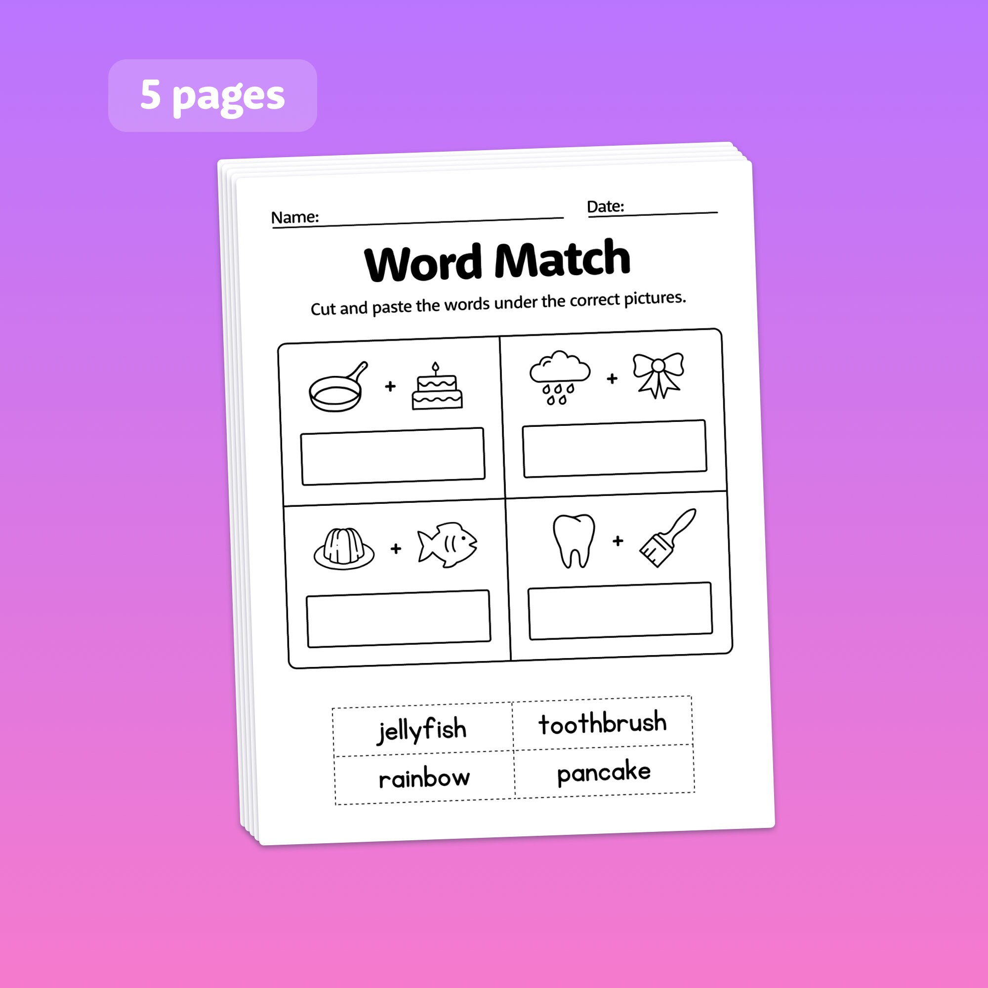 1st & 2nd Grade Compound Words Worksheets Vocabulary and Grammar ...