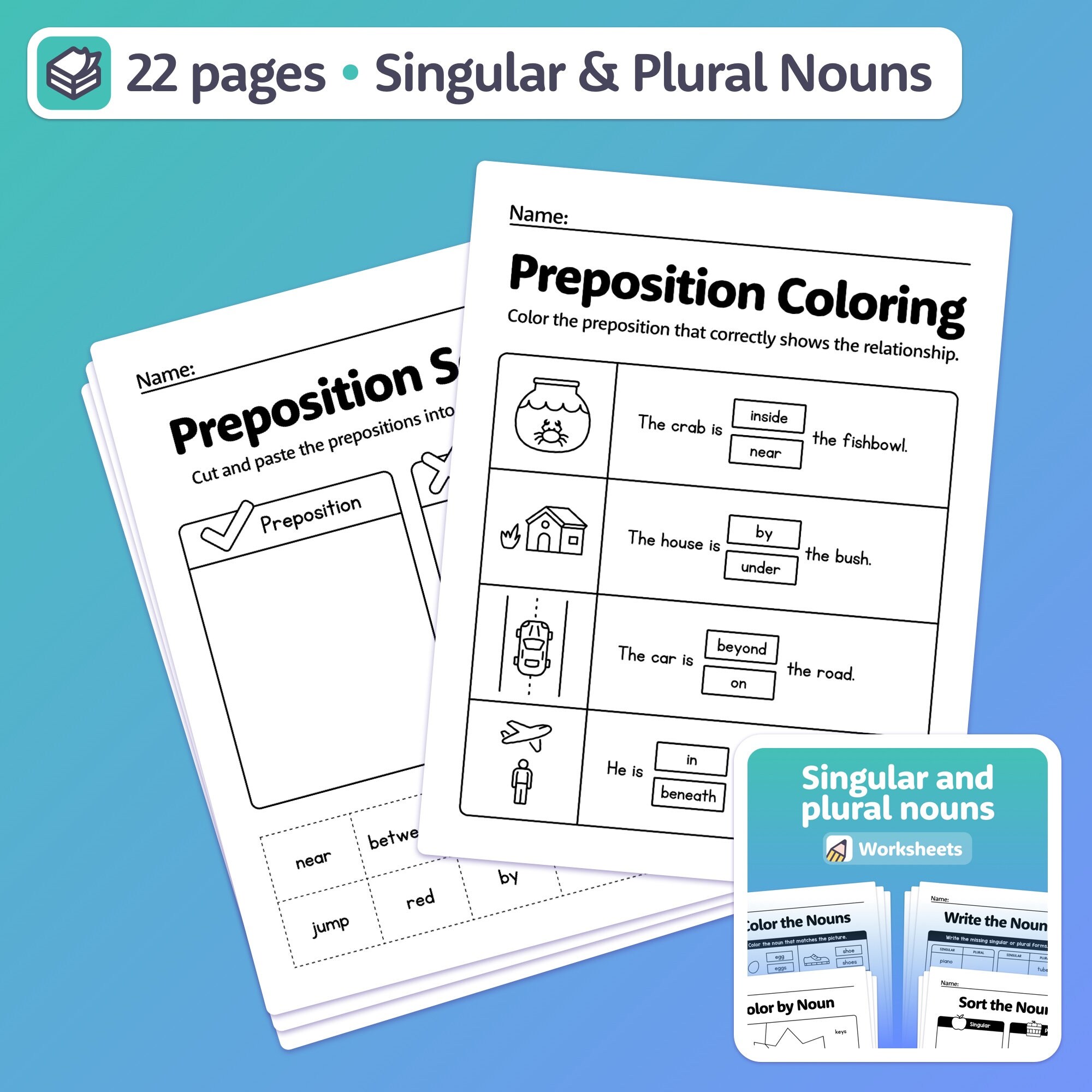 Grammar Bundle | Kindergarten Grammar, 1st Grade Grammar, 2nd Grade ...