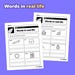 Word Connections Worksheets & Centers | Kindergarten Real Life ...