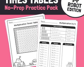 Times Tables Worksheets 2nd & 3rd Grade 1-10 Multiplication Facts ...