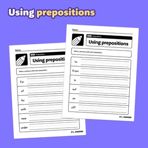 Prepositions Worksheets | Kindergarten ELA Positional Words Activities ...