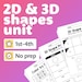 No Prep 2D Shapes & 3D Shape Unit | 1st, 2nd, 3rd Grade Shape ...