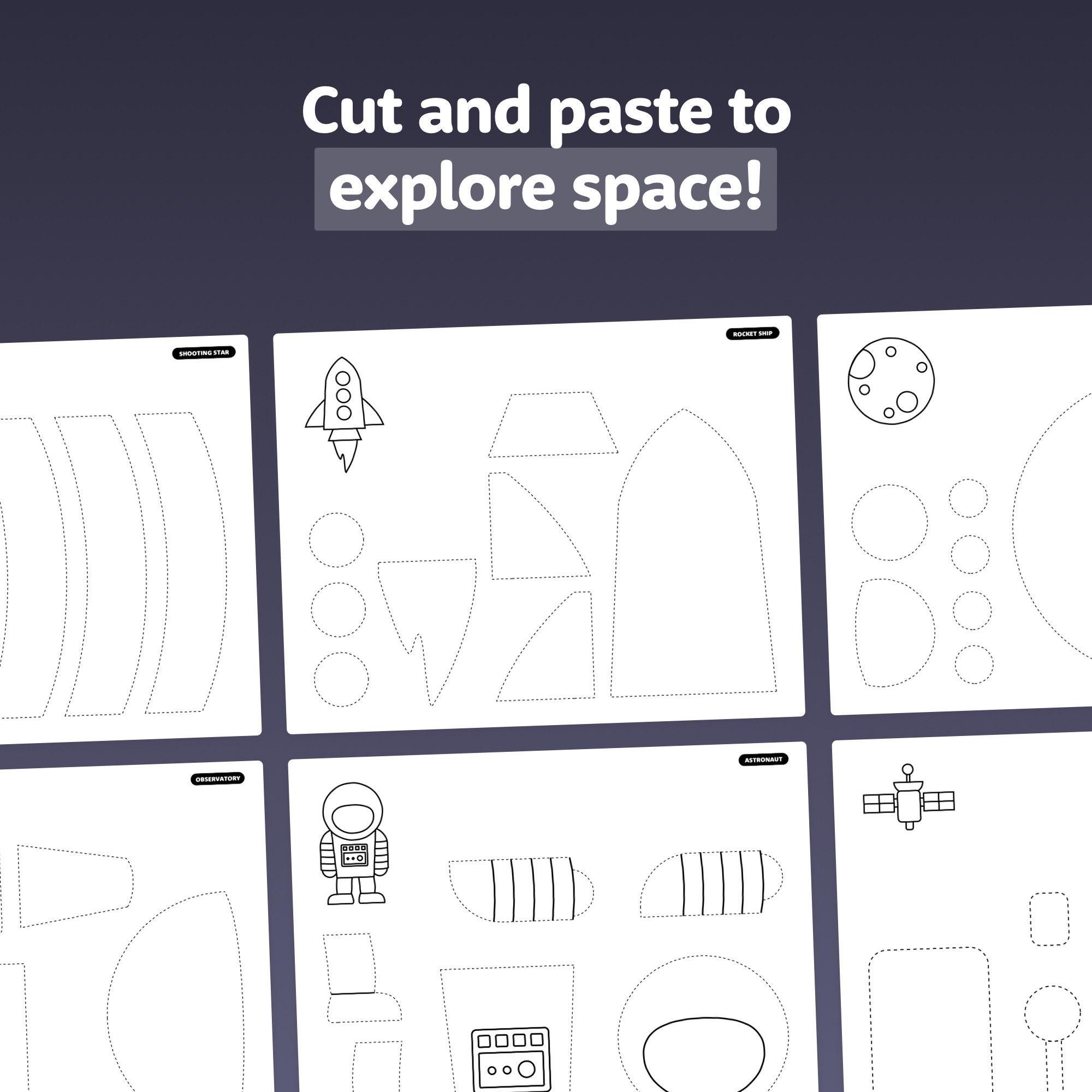 No Prep Space Crafts | Pre-k, Kindergarten, & 1st Grade Science | Outer ...