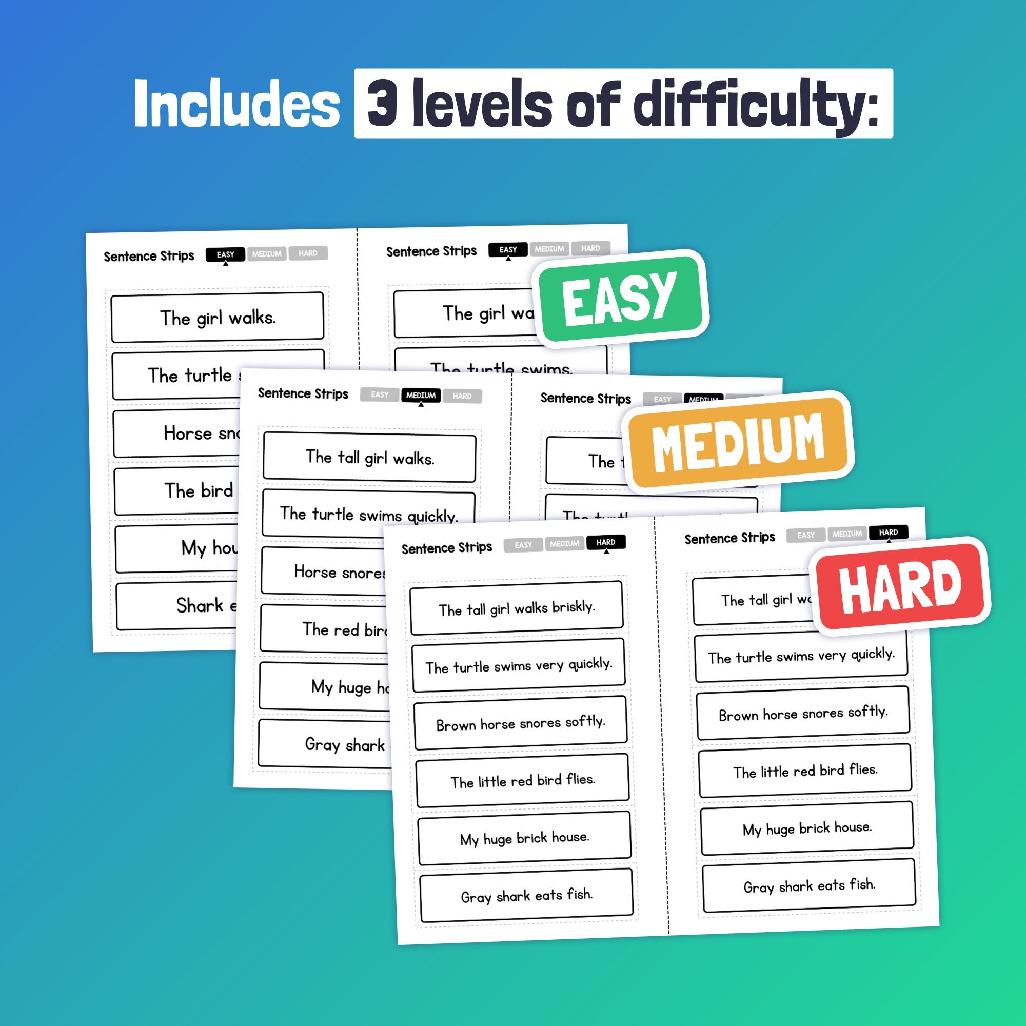 Writing Complete Sentences | 1st, 2nd, 3rd Grade Write Full Sentences ...