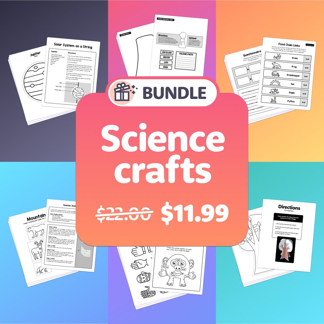 Low Prep Science Crafts Bundle | 1st Grade Science, 2nd Grade Science ...