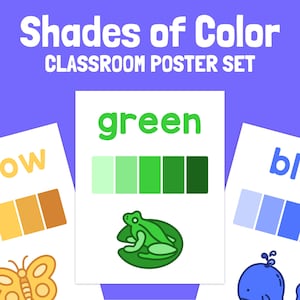 Classroom Color Posters | Shades of Color Classroom Decor ...