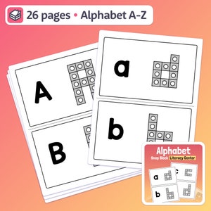 No Prep Snap Blocks Bundle | Alphabet Morning Bin Activity | Pre-k ...