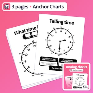 No Prep Analog Clocks Bundle | 1st, 3rd, 2nd Grade Telling Time ...