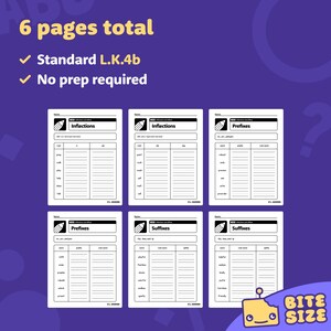 Inflections and Affixes Worksheets & Activities | Kindergarten Prefixes ...