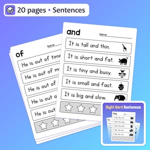 No Prep Sight Words Bundle | Kindergarten & 1st Grade Sight Word ...