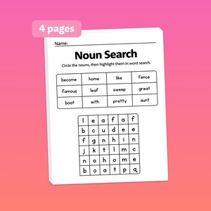 Common Nouns Worksheets | Person, Place, Thing | 1st Grade Noun ...