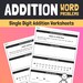 Single Digit Addition Word Problems – Math on a Number Line Worksheets ...