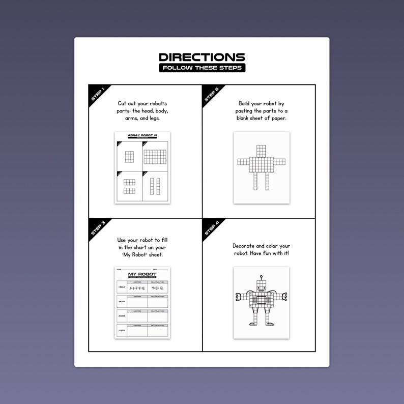 No Prep Multiplication Arrays Activity | 3rd & 4th Grade Math Center ...