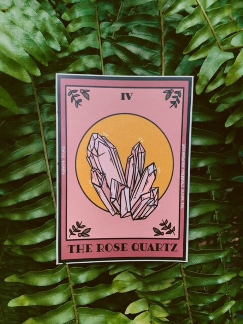 The Rose Quartz Tarot Card Sticker - Etsy