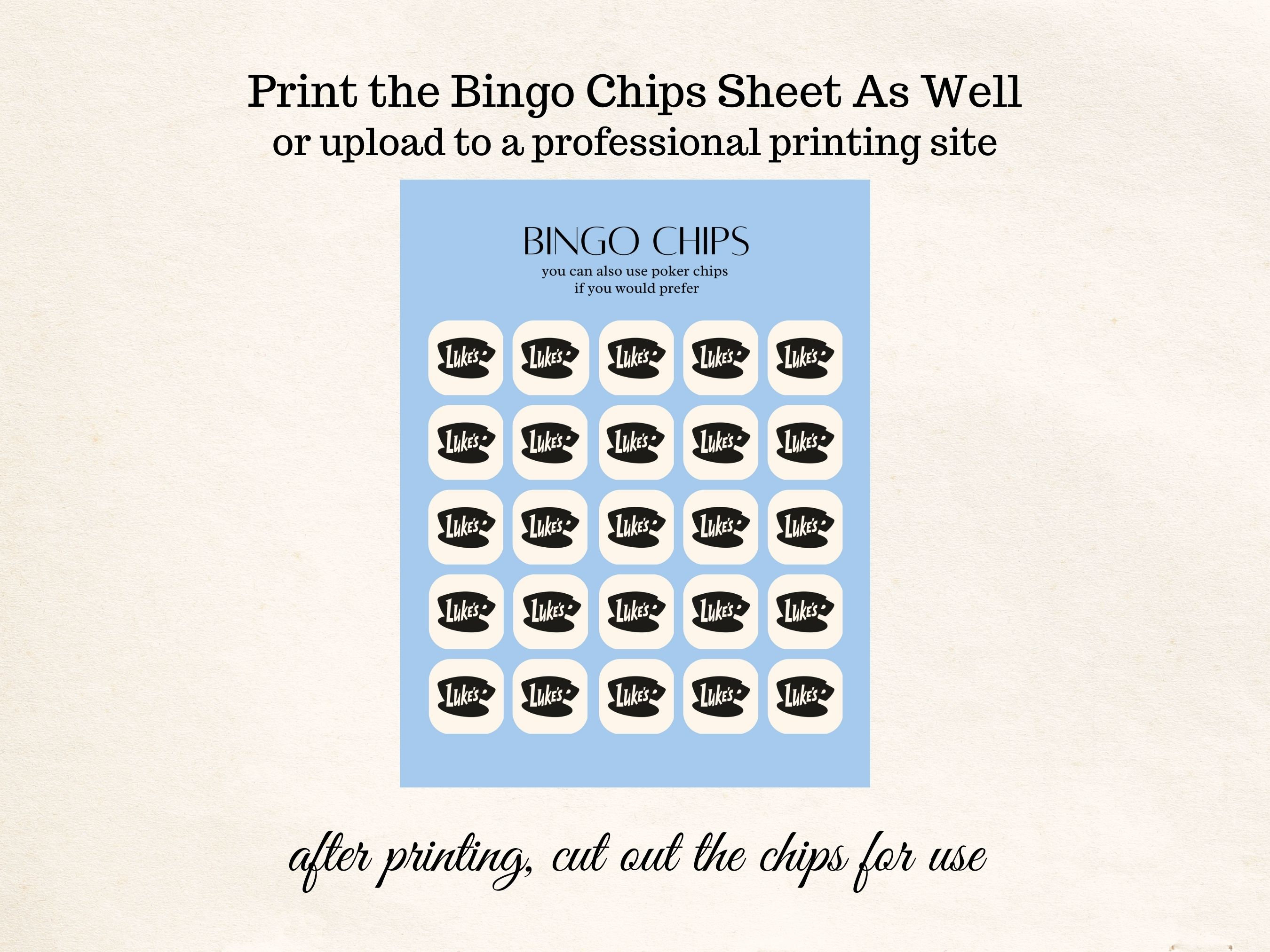 Spring Gilmore Girls Bingo Game Activity, Birthday Theme, Baby Shower ...