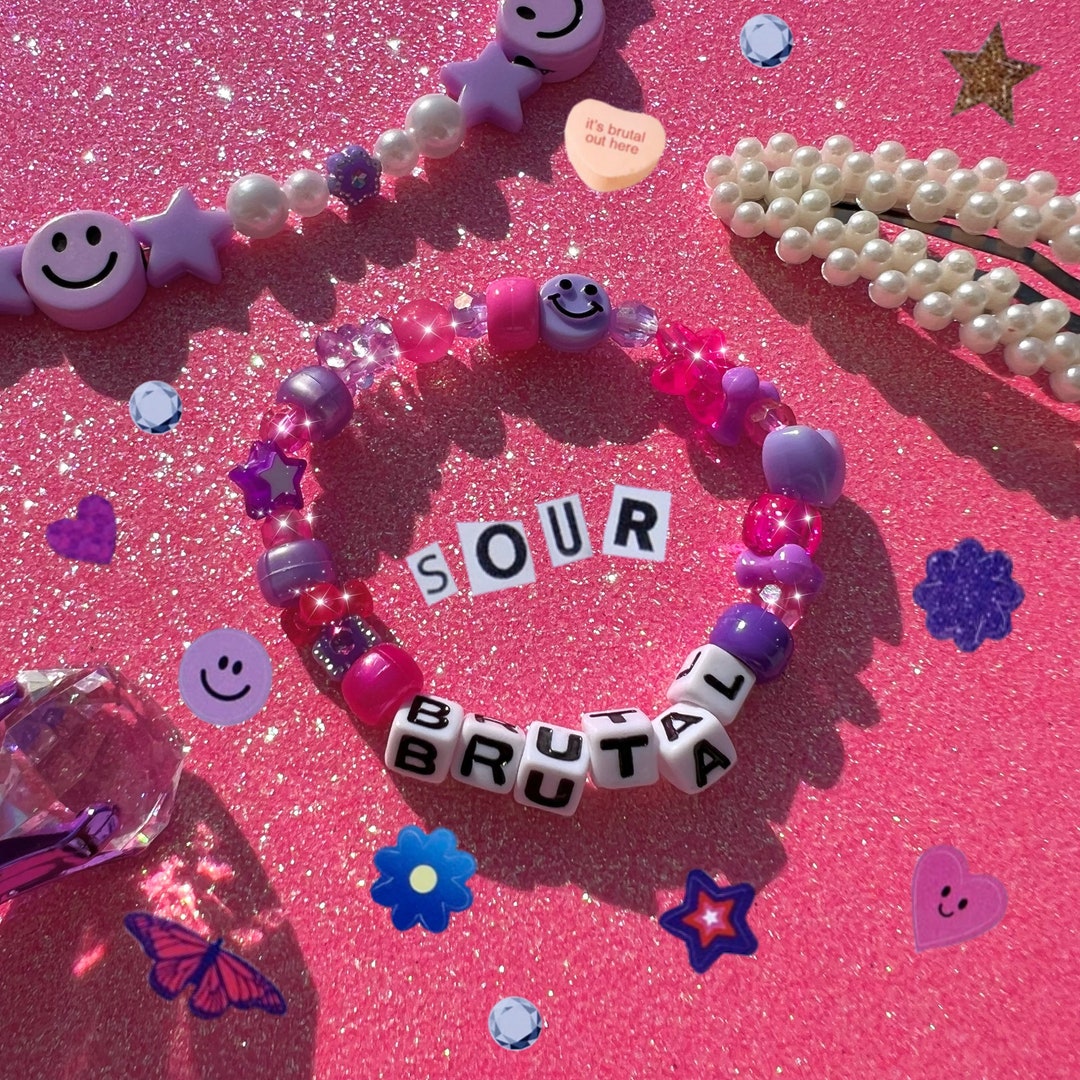 Brutal Beaded Bracelet Y2K Jewelry Kandi Bracelet Y2K - Etsy