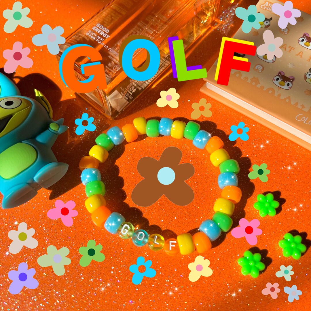 Golf Beaded Bracelet Indie Jewelry Kandi Bracelet Y2K - Etsy