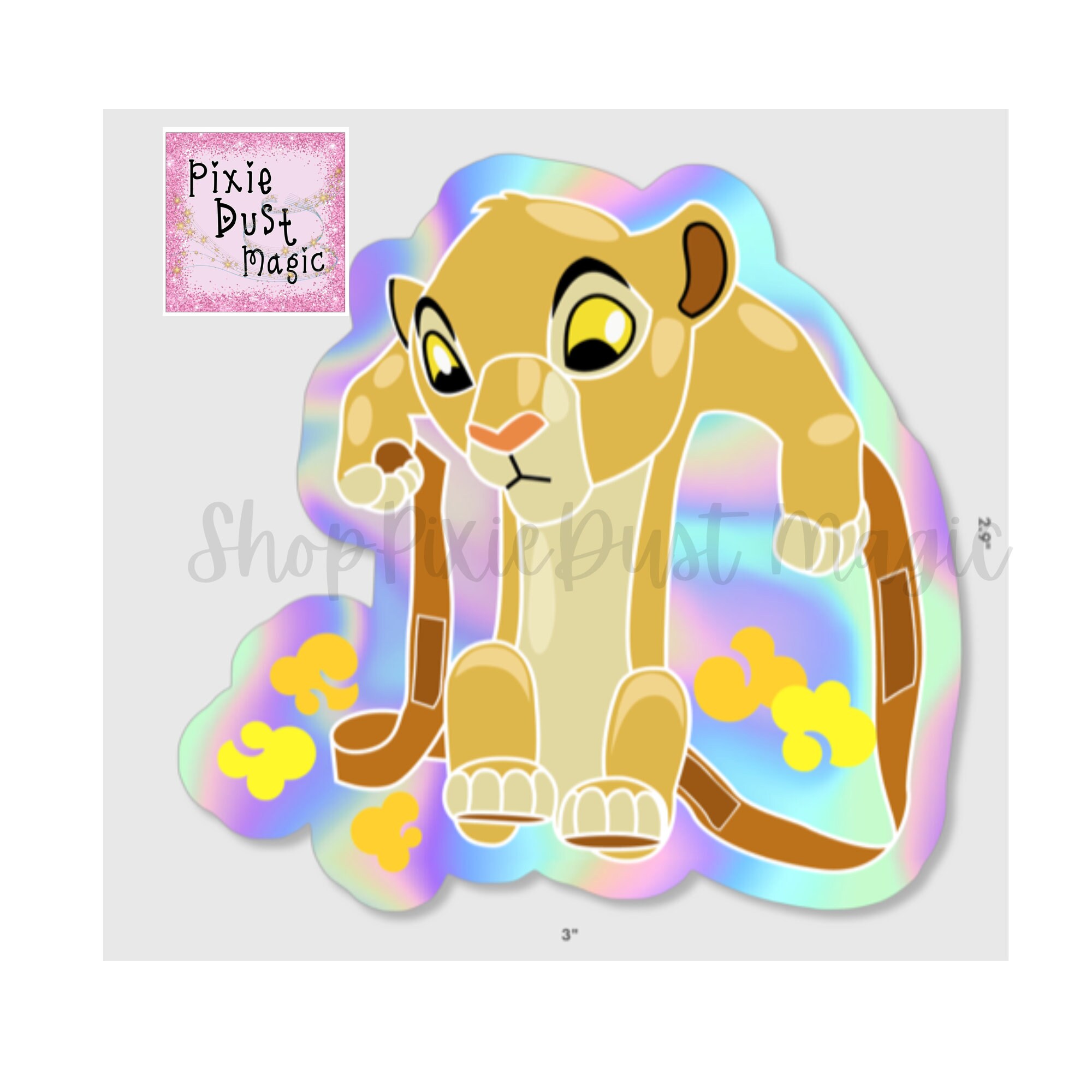 Premium Vinyl Waterproof Simba Popcorn Bucket Sticker, Collector ...