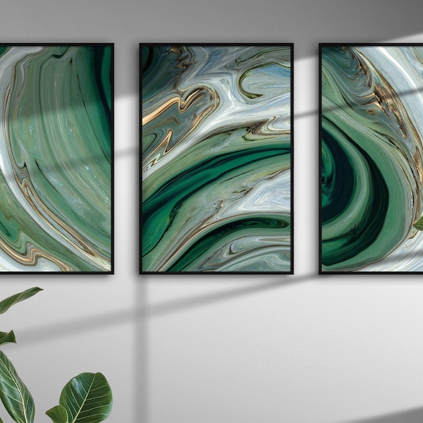 Emerald Green Wall Art - Etsy