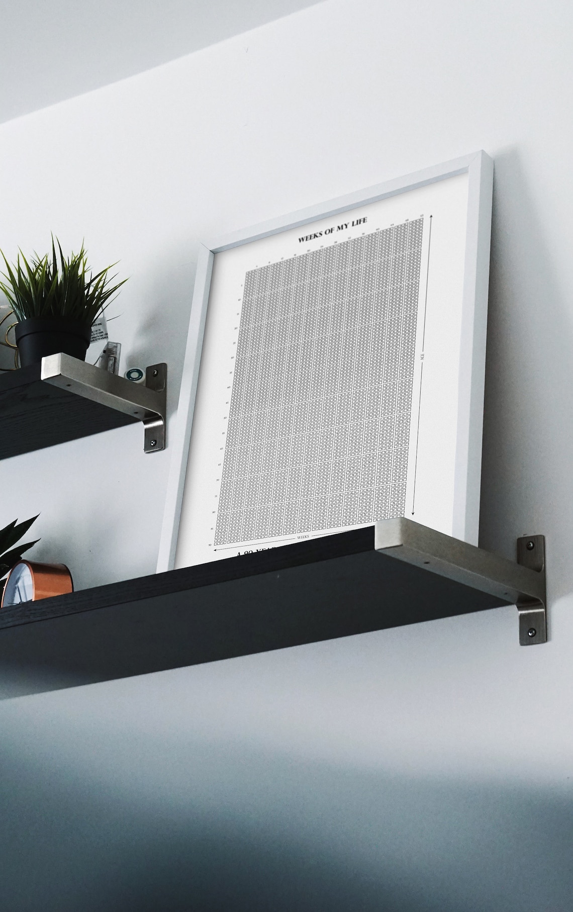 90 Year Life Calendar in Weeks, Memento Mori Printable Reminder ...