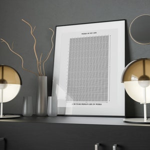 90 Year Life Calendar in Weeks, Memento Mori Printable Reminder ...