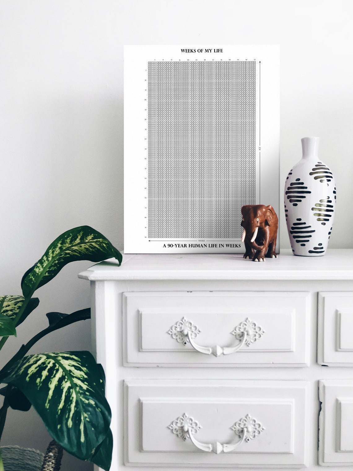 90 Year Life Calendar in Weeks Memento Mori Printable - Etsy UK