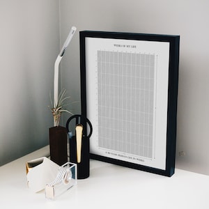 90 Year Life Calendar in Weeks, Memento Mori Printable Reminder ...