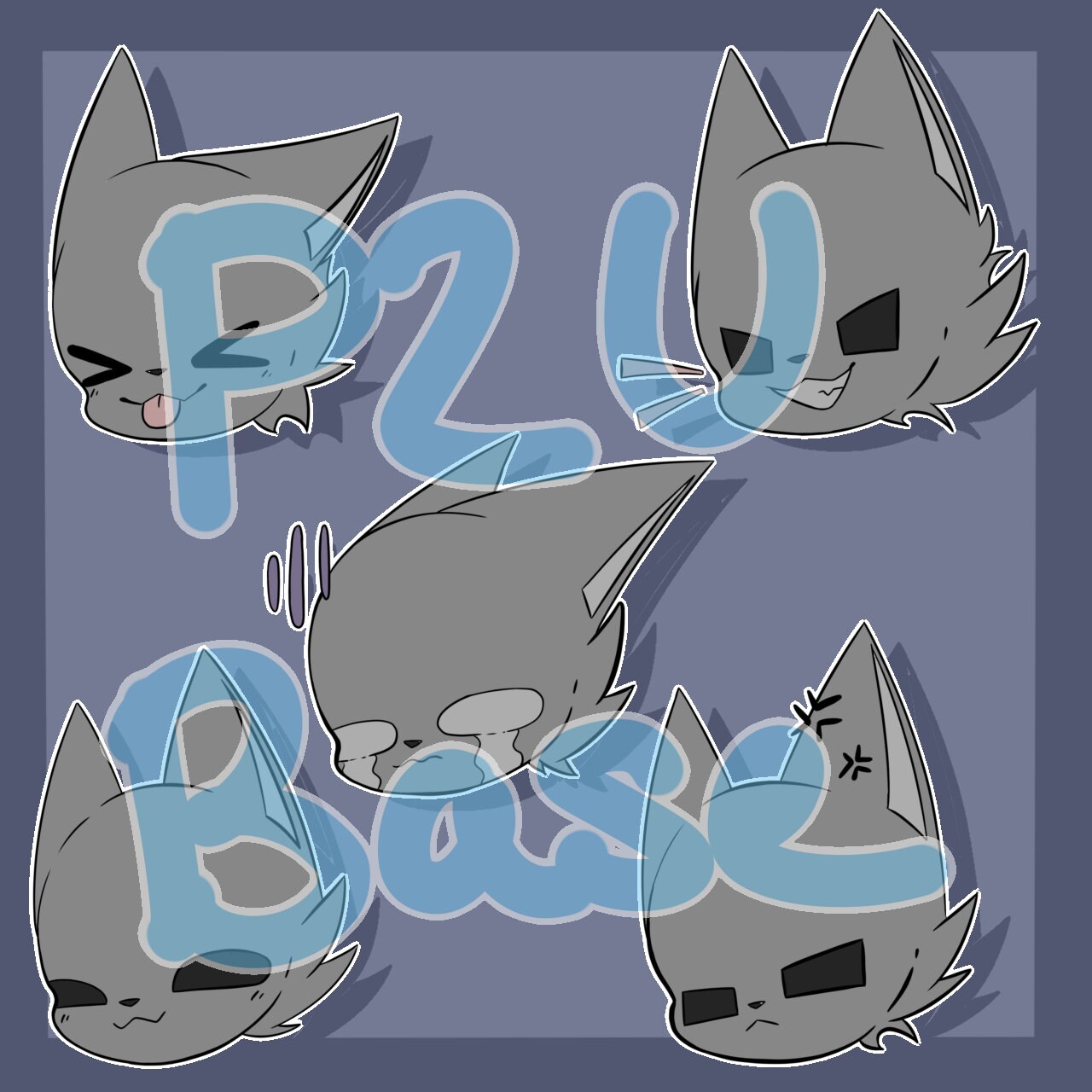 3 Furry Base Sticker Emote Pack Of 5 Etsy