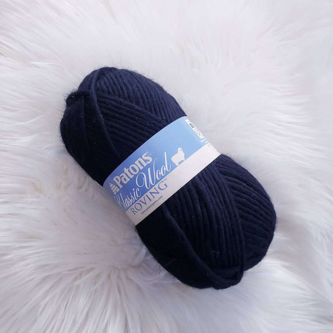 Patons Classic Wool Roving in Black | Etsy