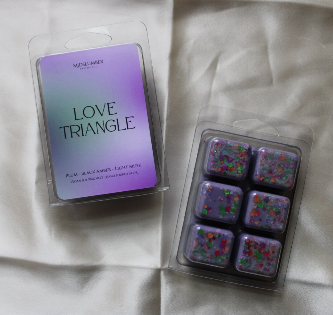 Love Triangle Wax Melt 3 Oz 100% Vegan Soy Bookish Wax Melts Romance ...