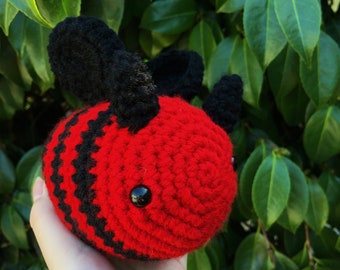 Devil Bee, Devil Bee, Crochet Bee, Crochet Plush, Bee Plush, Bee Toy ...