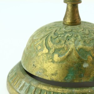 Brass Reception Bell - Victorian Style Home Office Decor - Old Tabletop ...