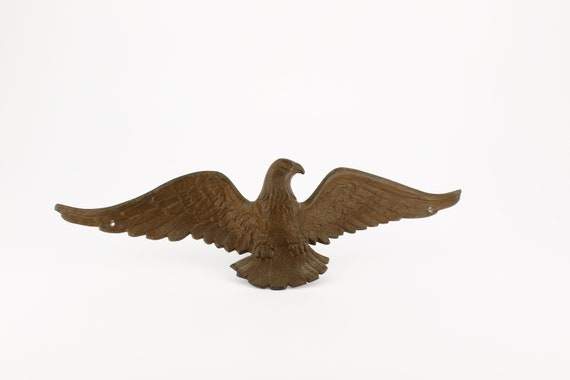 Vintage Soaring Bald Eagle Wall Mount Cast Metal Bird Decor | Etsy
